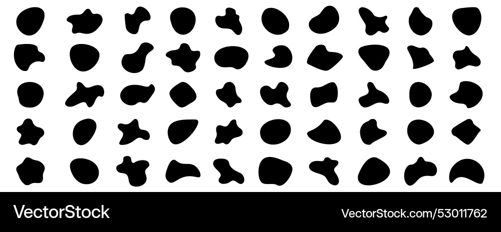 Set of fluid frame design liquid shapes template Vector Image