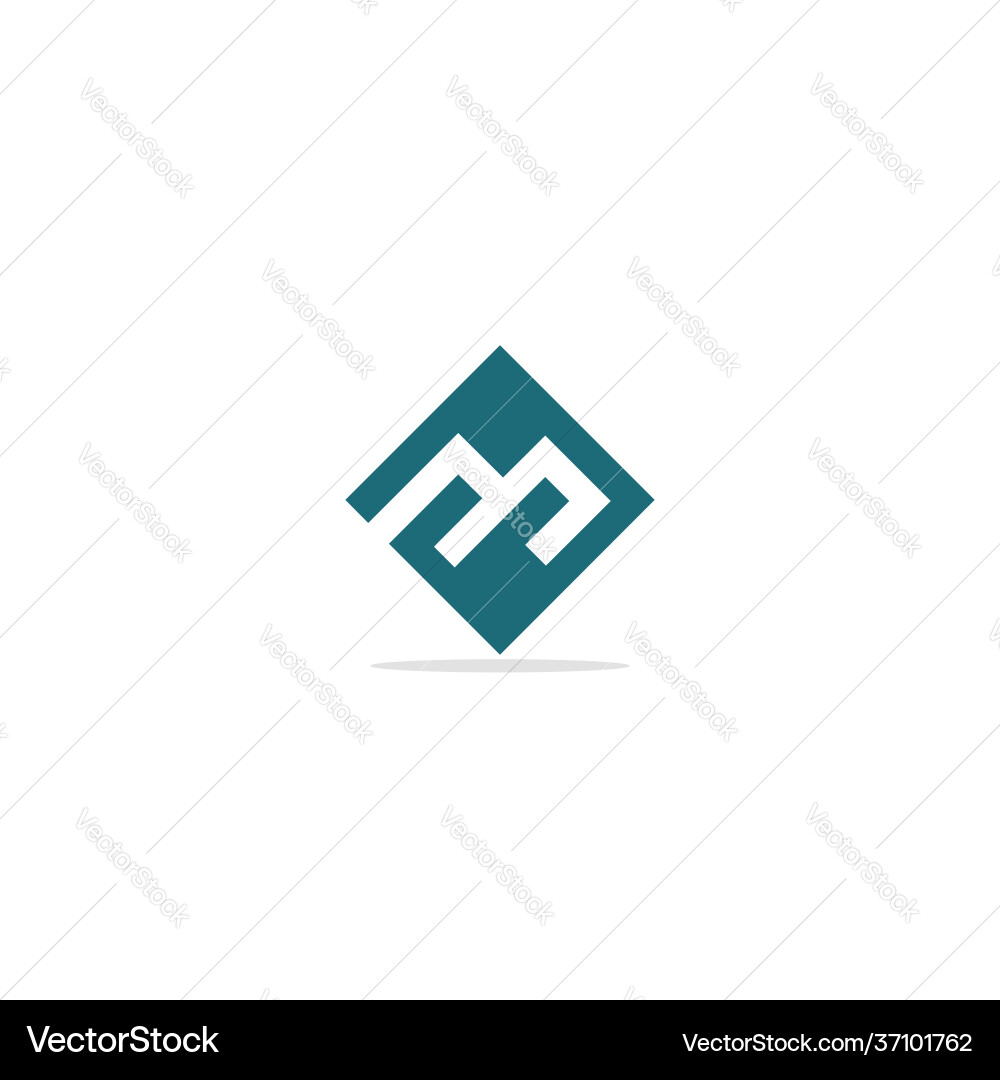 Square m initial company logo Royalty Free Vector Image