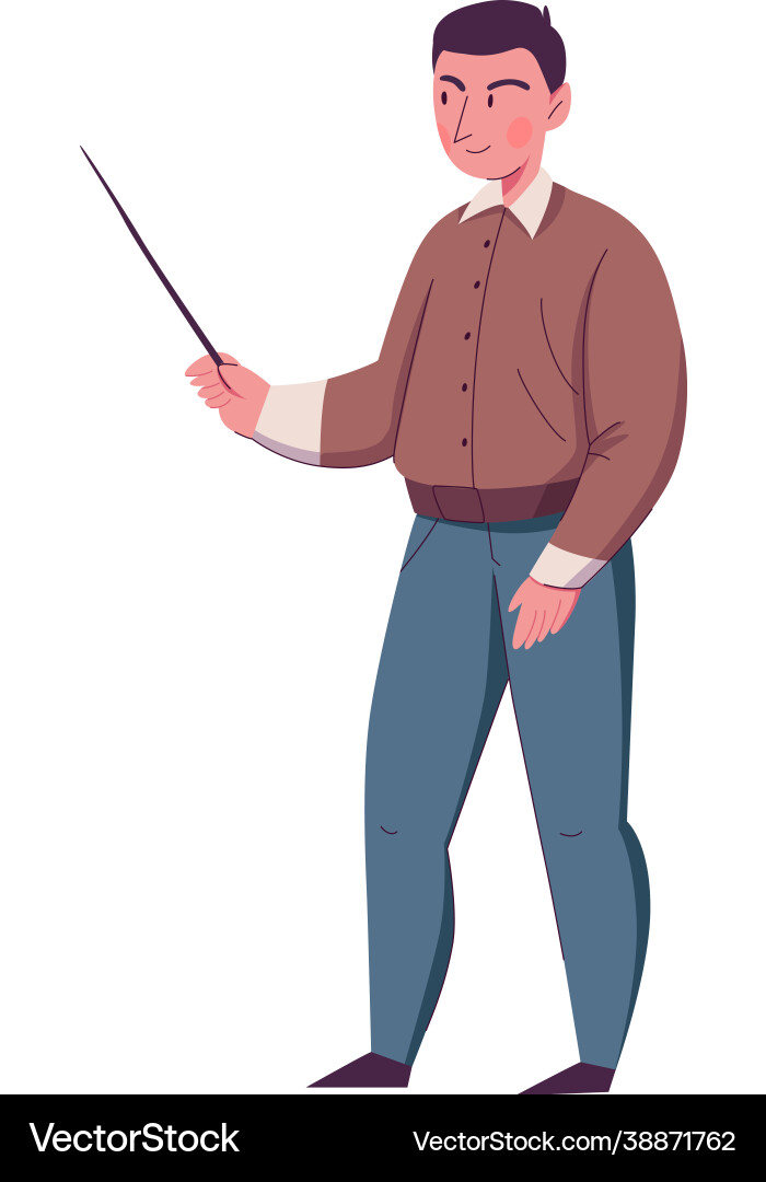 Teacher flat Royalty Free Vector Image - VectorStock