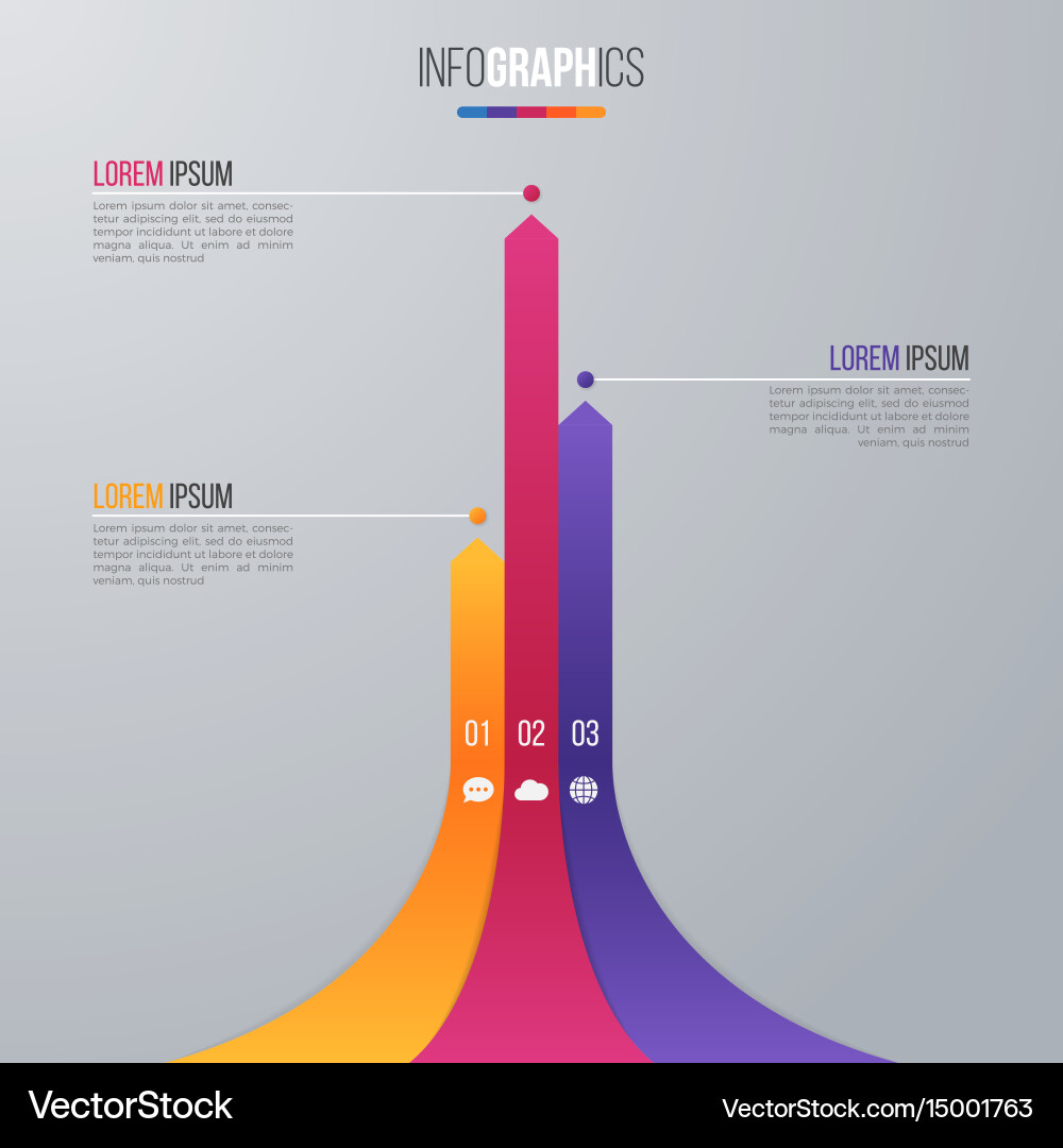 Bar chart infographic template for data Royalty Free Vector