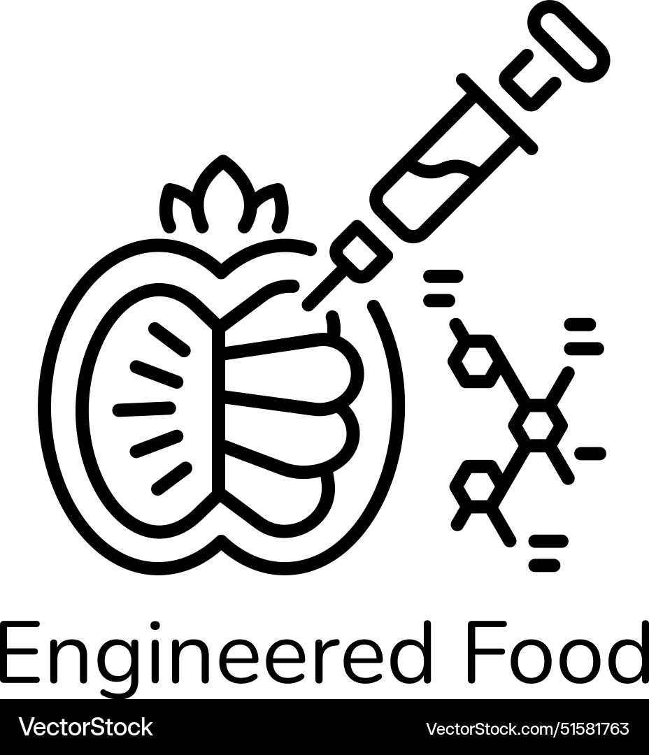 Engineered food Royalty Free Vector Image - VectorStock