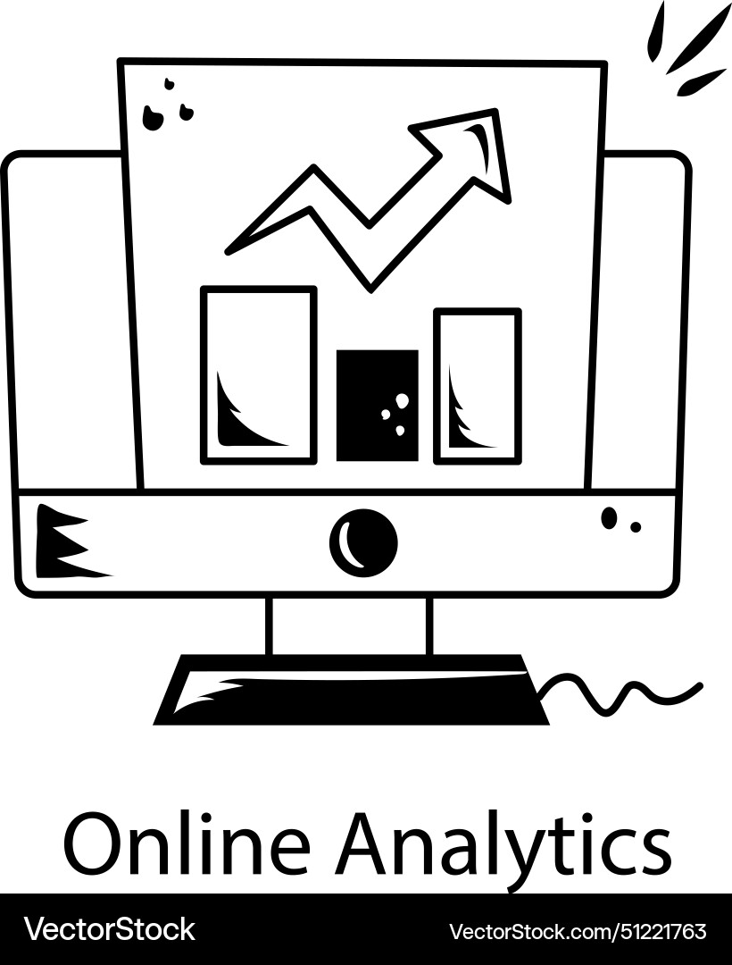 Online analytics Royalty Free Vector Image - VectorStock