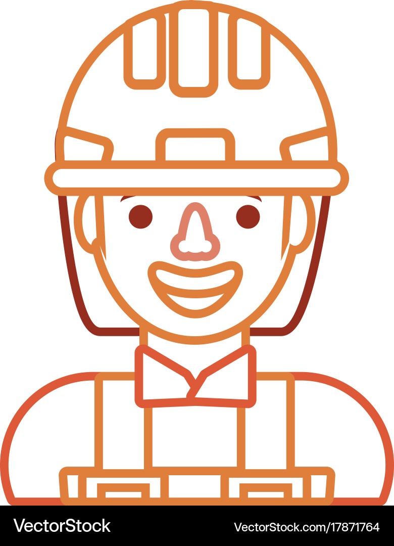 Cartoon builder man icon Royalty Free Vector Image