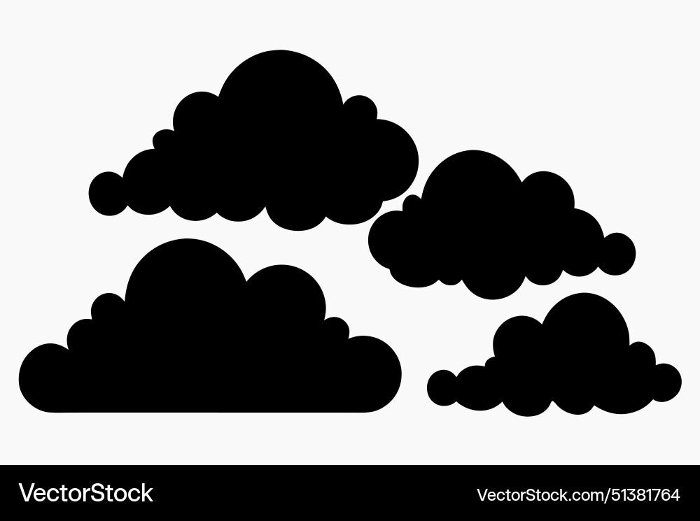 Celestial canvases captivating cloud set Vector Image