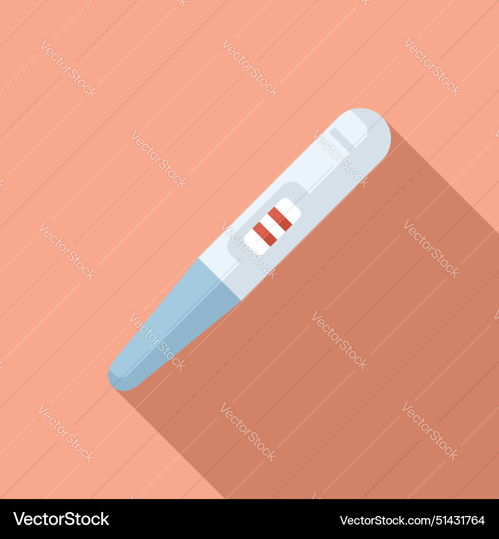 Flat design of a positive pregnancy test Vector Image
