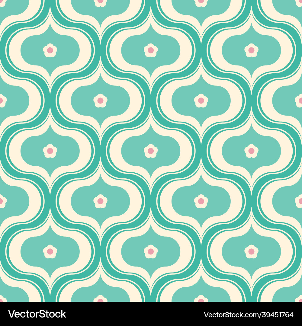Ogee pattern design with small flower detail Vector Image