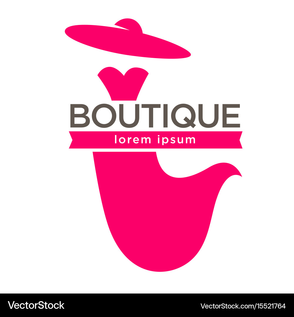 Stylish boutique logo Royalty Free Vector Image