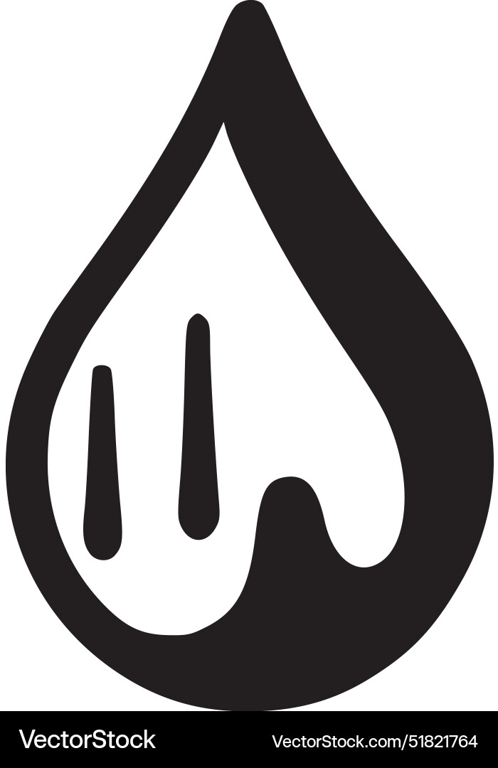 Water - minimalist and flat logo Royalty Free Vector Image