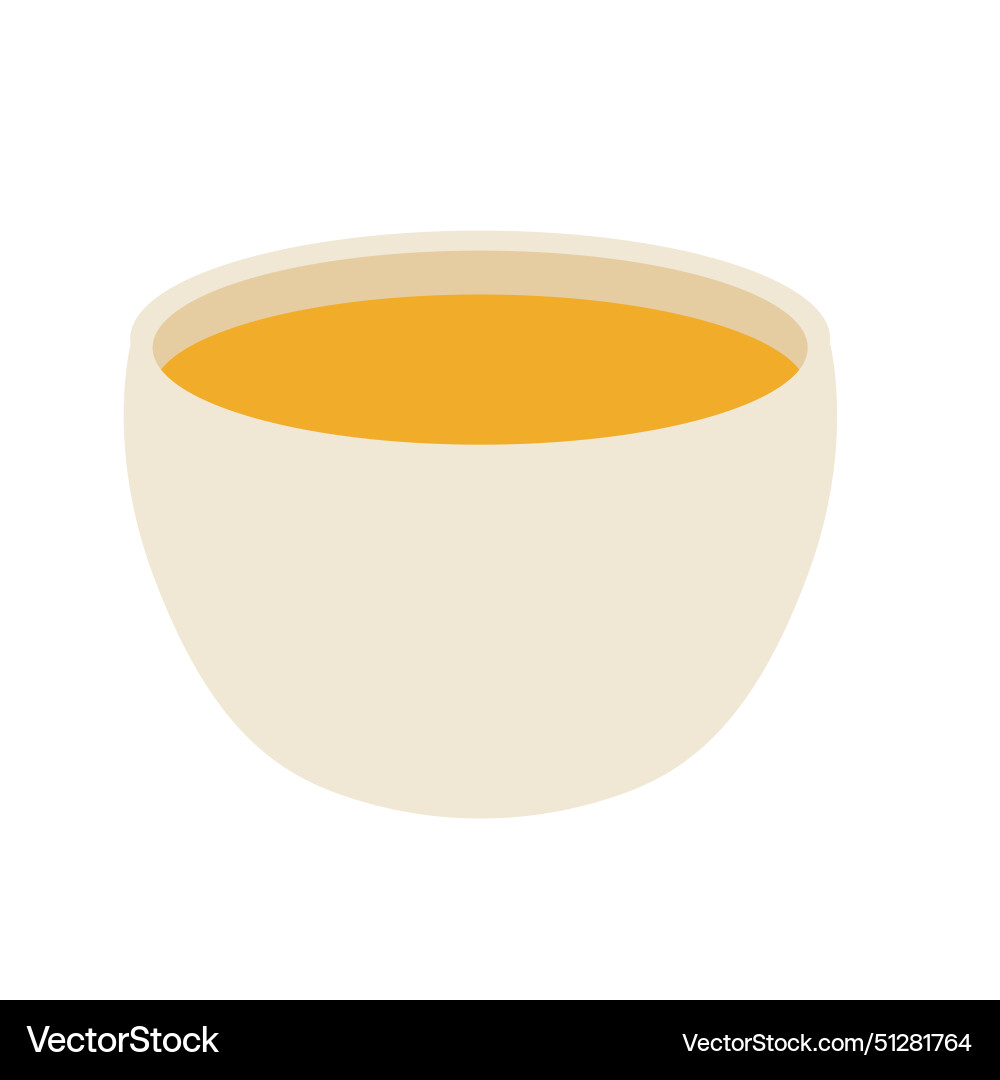 White tea cup isolated on background Royalty Free Vector