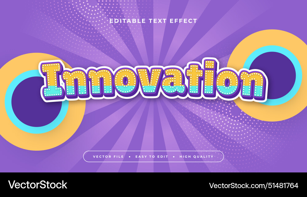 Yellow purple violet and blue innovation 3d Vector Image