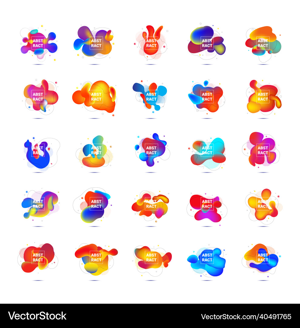 Abstract shapes collection Royalty Free Vector Image