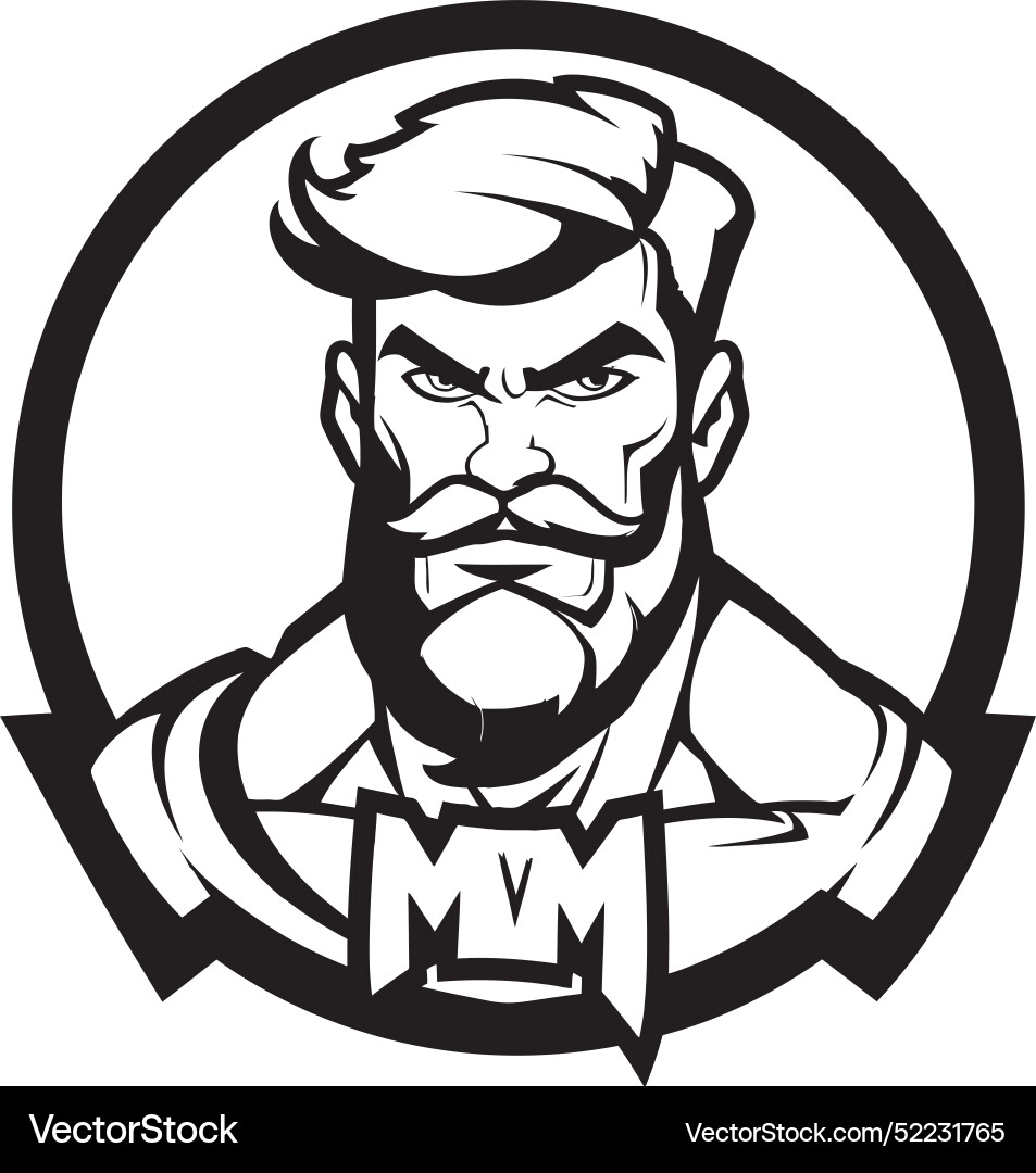 Artistic noir suit designmodern character Vector Image