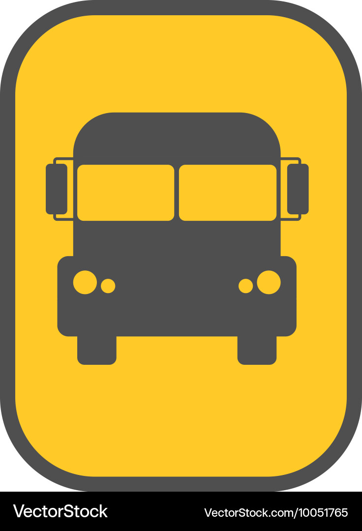 Bus station sign Royalty Free Vector Image - VectorStock