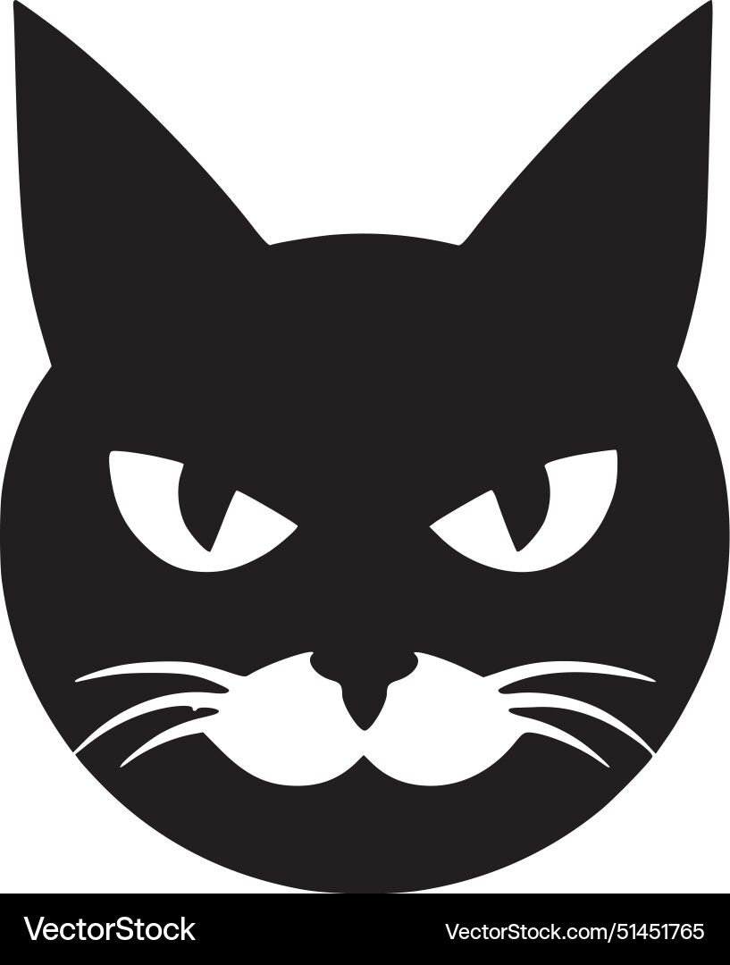 Cat - black and white isolated icon Royalty Free Vector