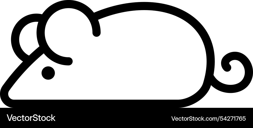 Little mouse rat - icon Royalty Free Vector Image