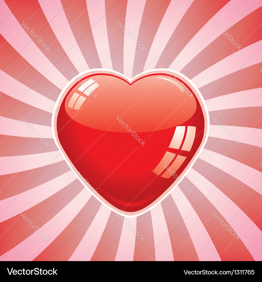 Red heart Royalty Free Vector Image - VectorStock