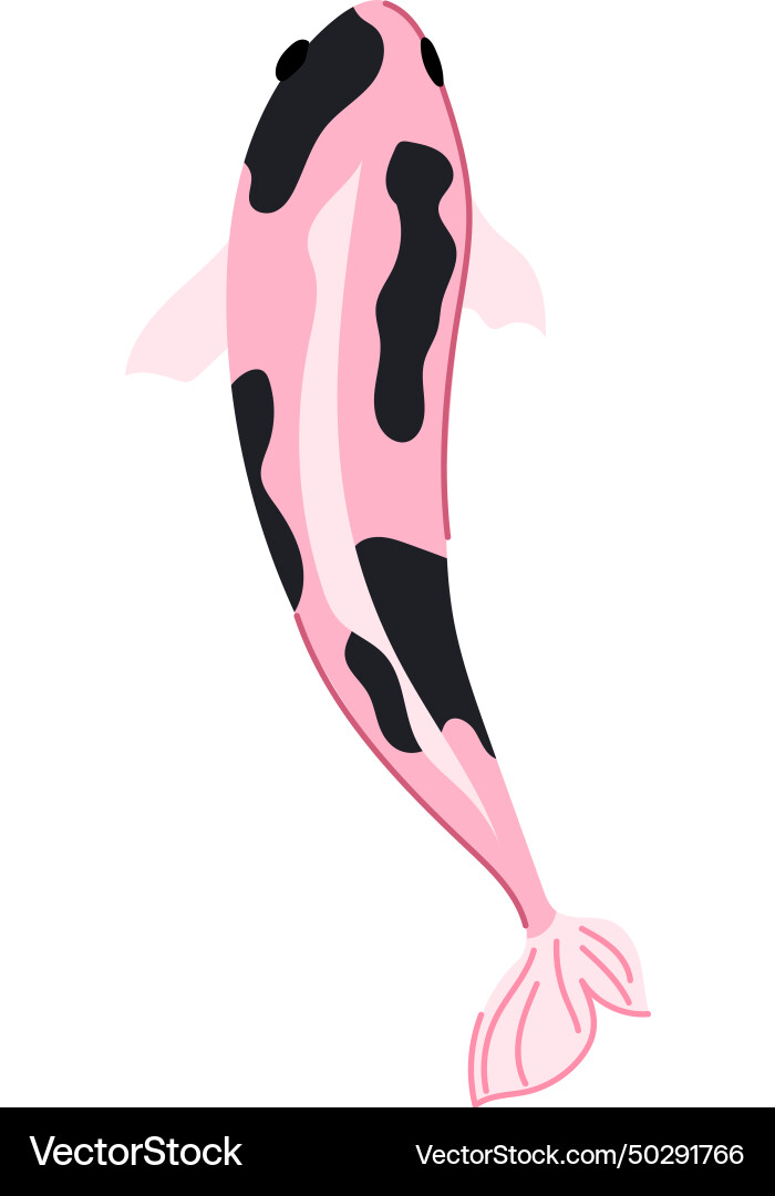 Asian koi fish carp cartoon Royalty Free Vector Image