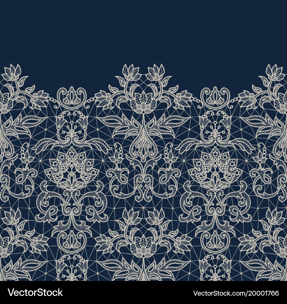 Blue lace border background Royalty Free Vector Image