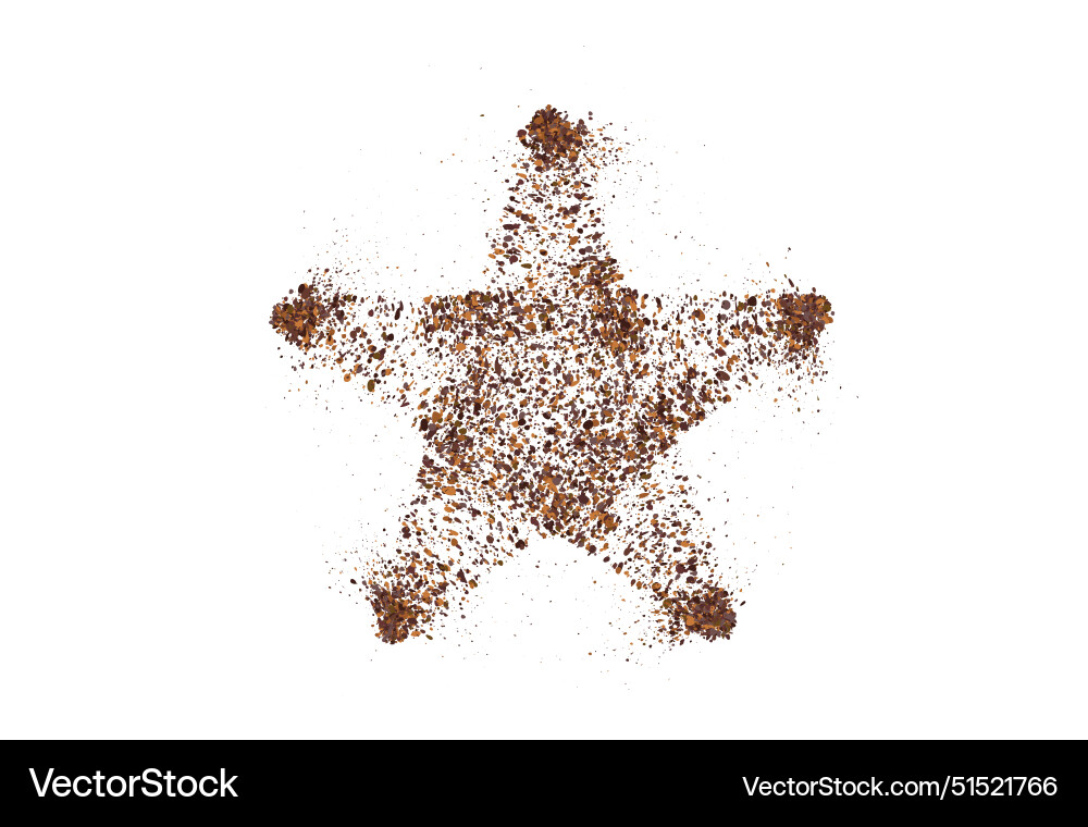 Coffee or chocolate powder flying dust particles Vector Image