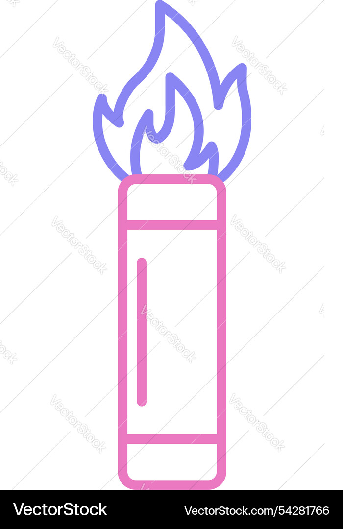 Flare line two colour icon Royalty Free Vector Image