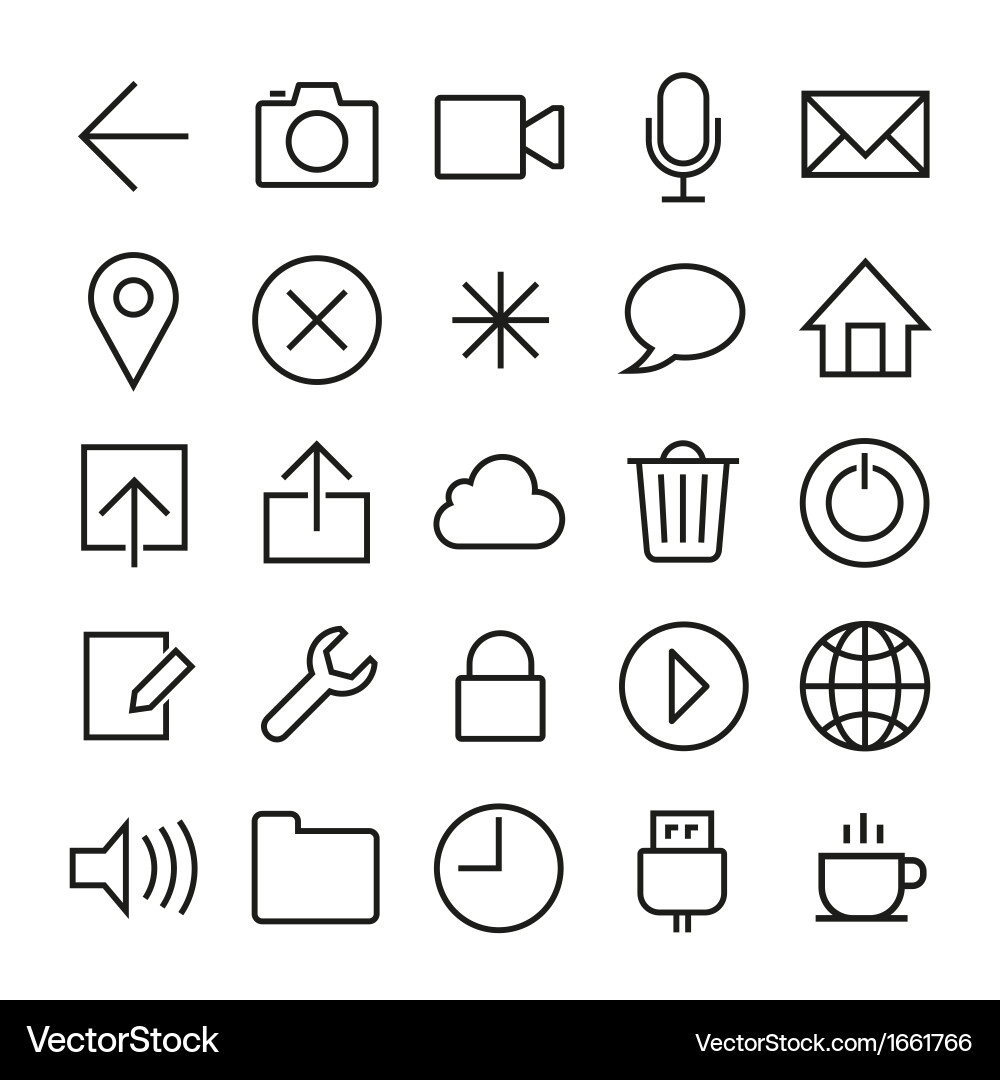 Ios 7 icons set Royalty Free Vector Image - VectorStock