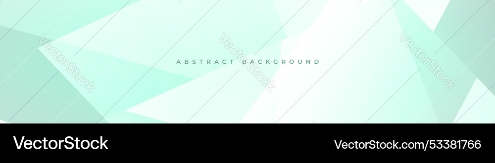 Light mint modern abstract wide green banner Vector Image