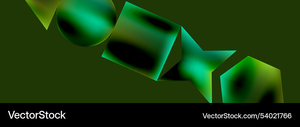 Neon color geometric shapes square triangle circle