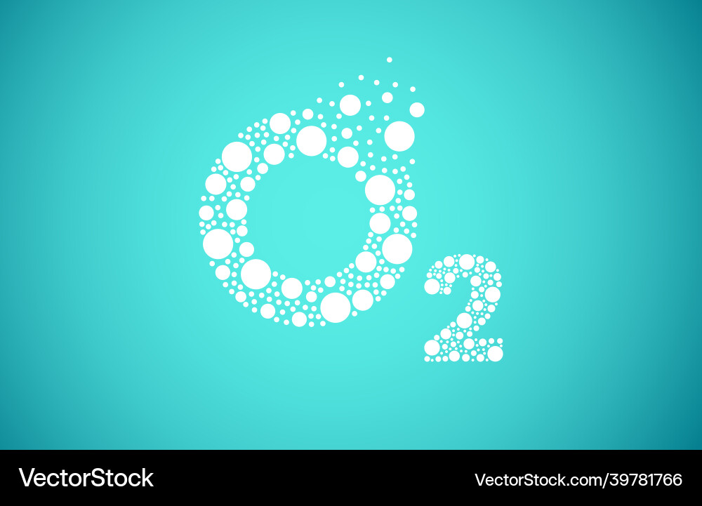 Oxygen o2 Logo-Symbol Lizenzfreies Vektorbild