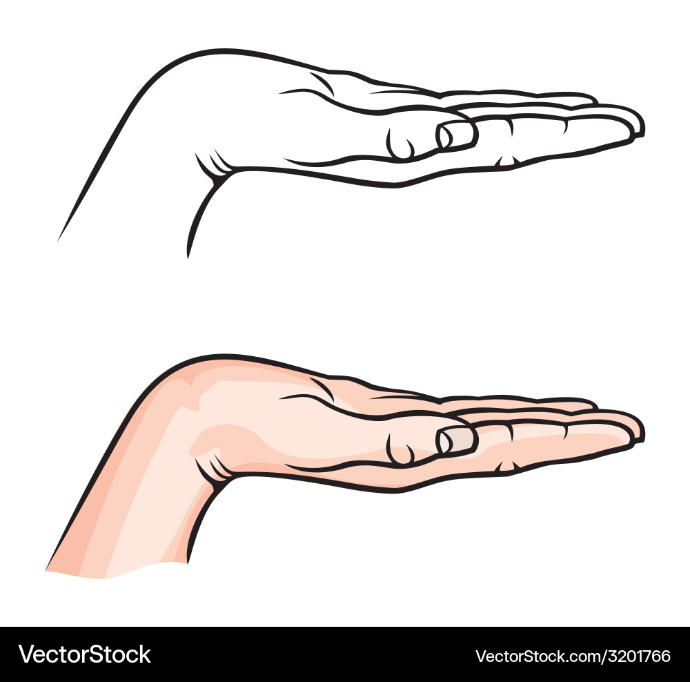 Ruka ispruzena Royalty Free Vector Image - VectorStock