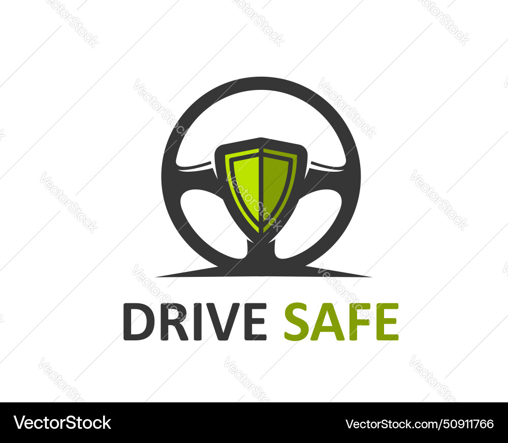 Safe drive logo icon driving school symbol Vector Image