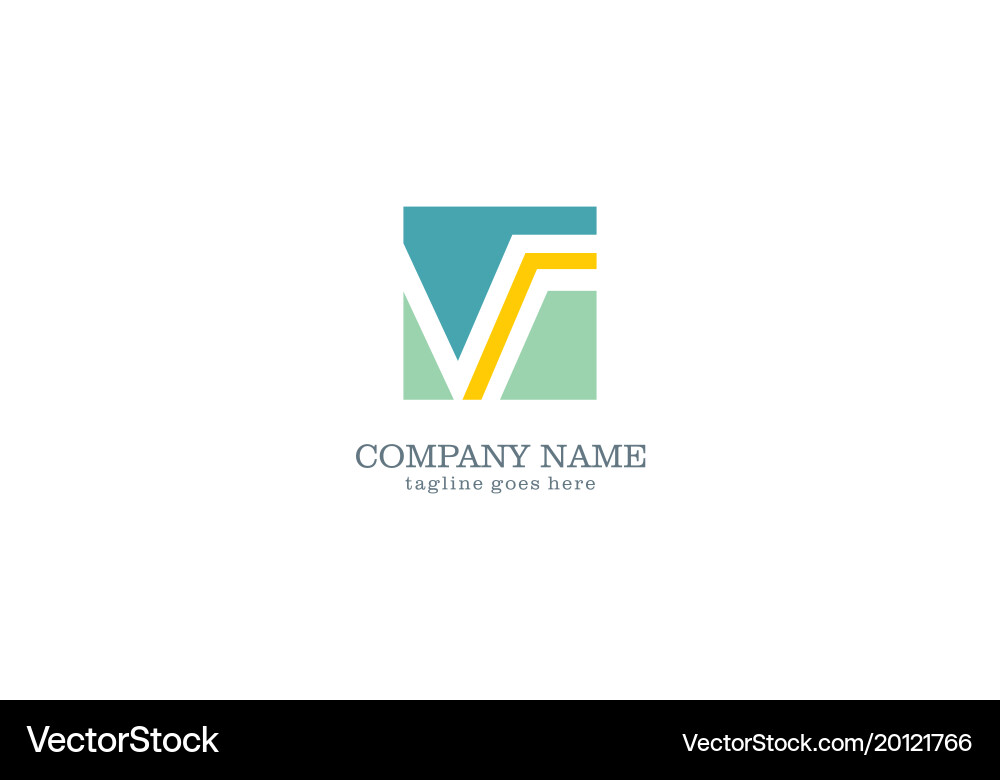 Square letter v logo Royalty Free Vector Image