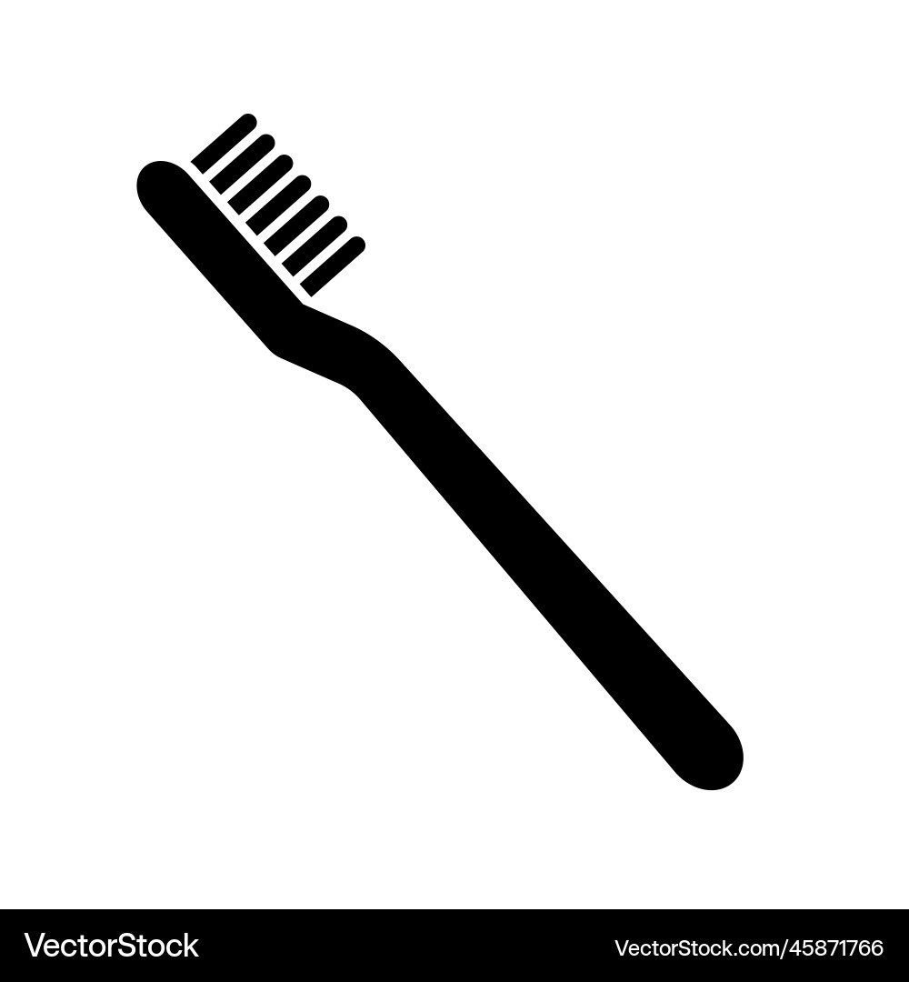 Toothbrush silhouette icon or tooth brushing Vector Image