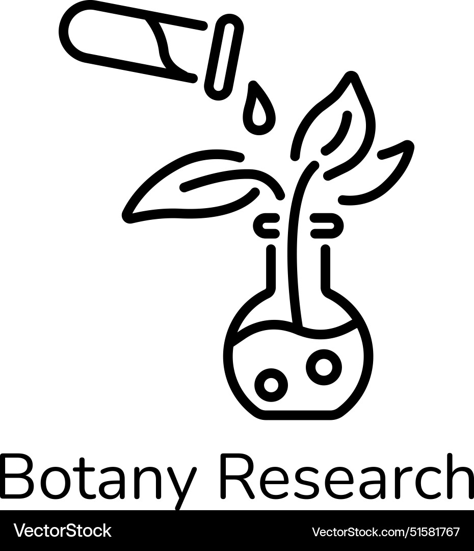 Botany research Royalty Free Vector Image - VectorStock