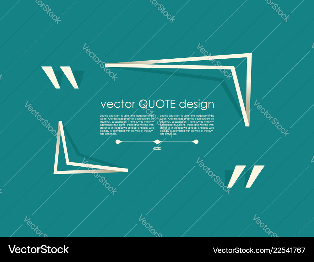 Creative quotation mark speech bubble Royalty Free Vector
