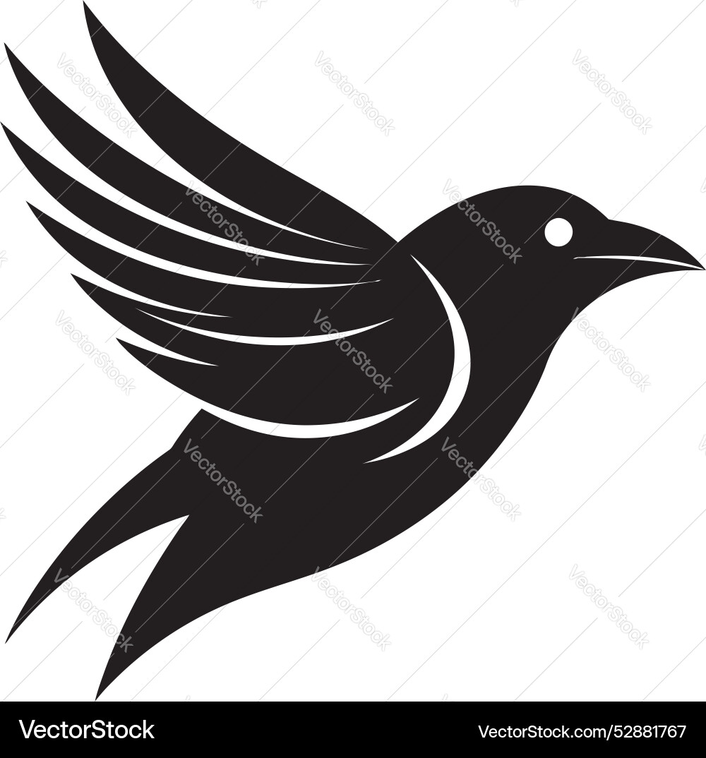 Graceful feathered emblem minimalist falcon icon Vector Image