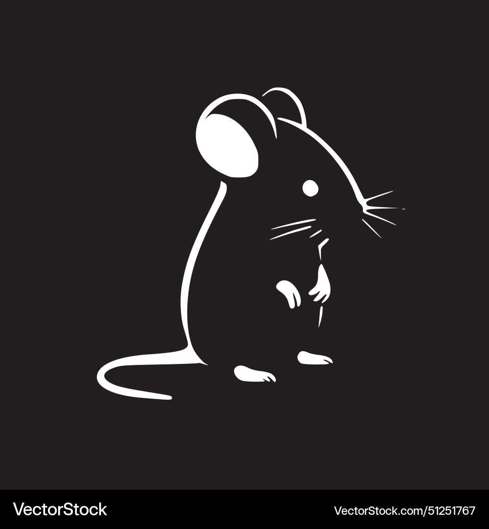 Mouse - minimalist and simple silhouette Vector Image