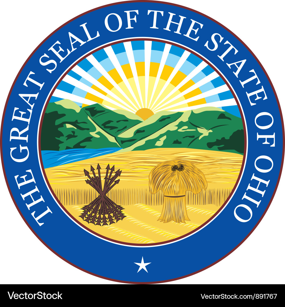 Ohio seal Royalty Free Vector Image - VectorStock