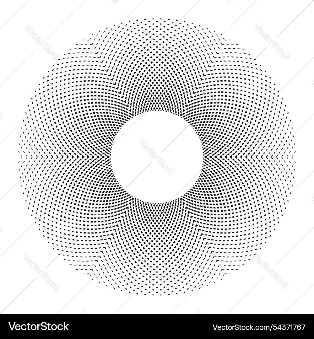 Radial halftone Royalty Free Vector Image - VectorStock