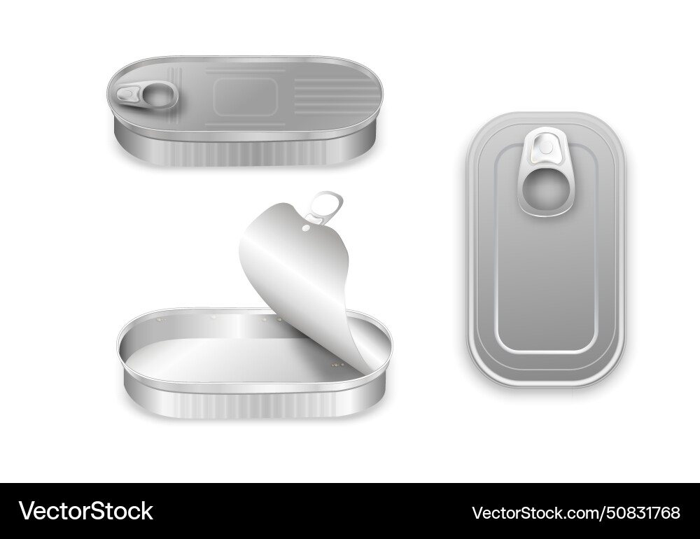 Aluminiun can set Royalty Free Vector Image - VectorStock