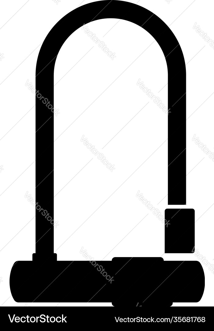Bike lock icon Royalty Free Vector Image - VectorStock