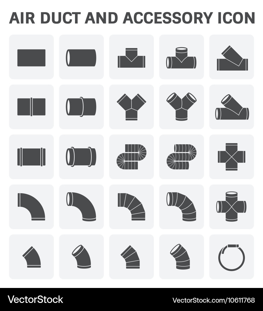 Duct pipe icon Royalty Free Vector Image - VectorStock