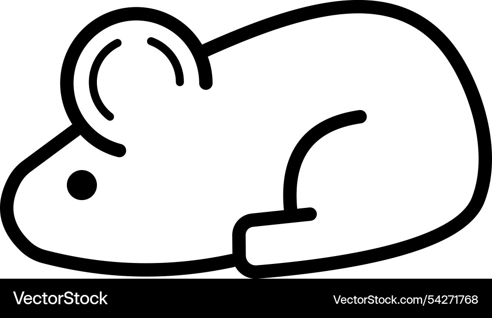 Little mouse rat - icon Royalty Free Vector Image