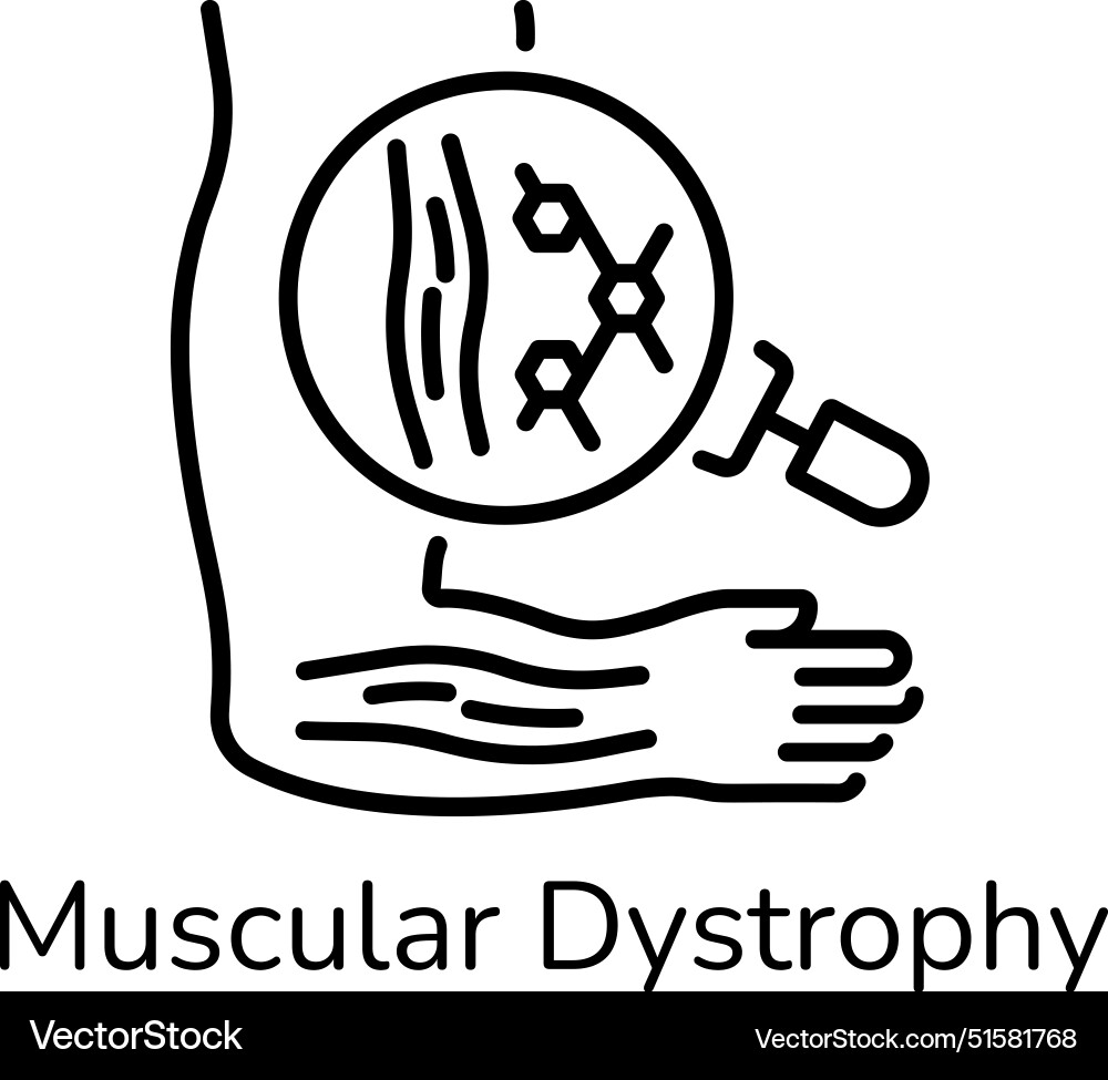 Muscular dystrophy Royalty Free Vector Image - VectorStock