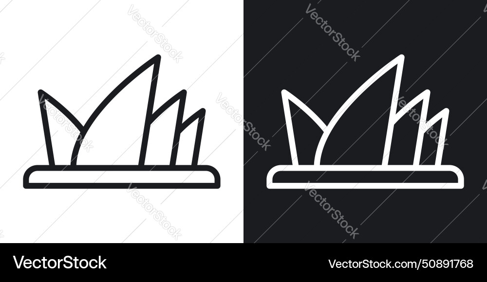 Sydney opera house icon set australia landmark Vector Image