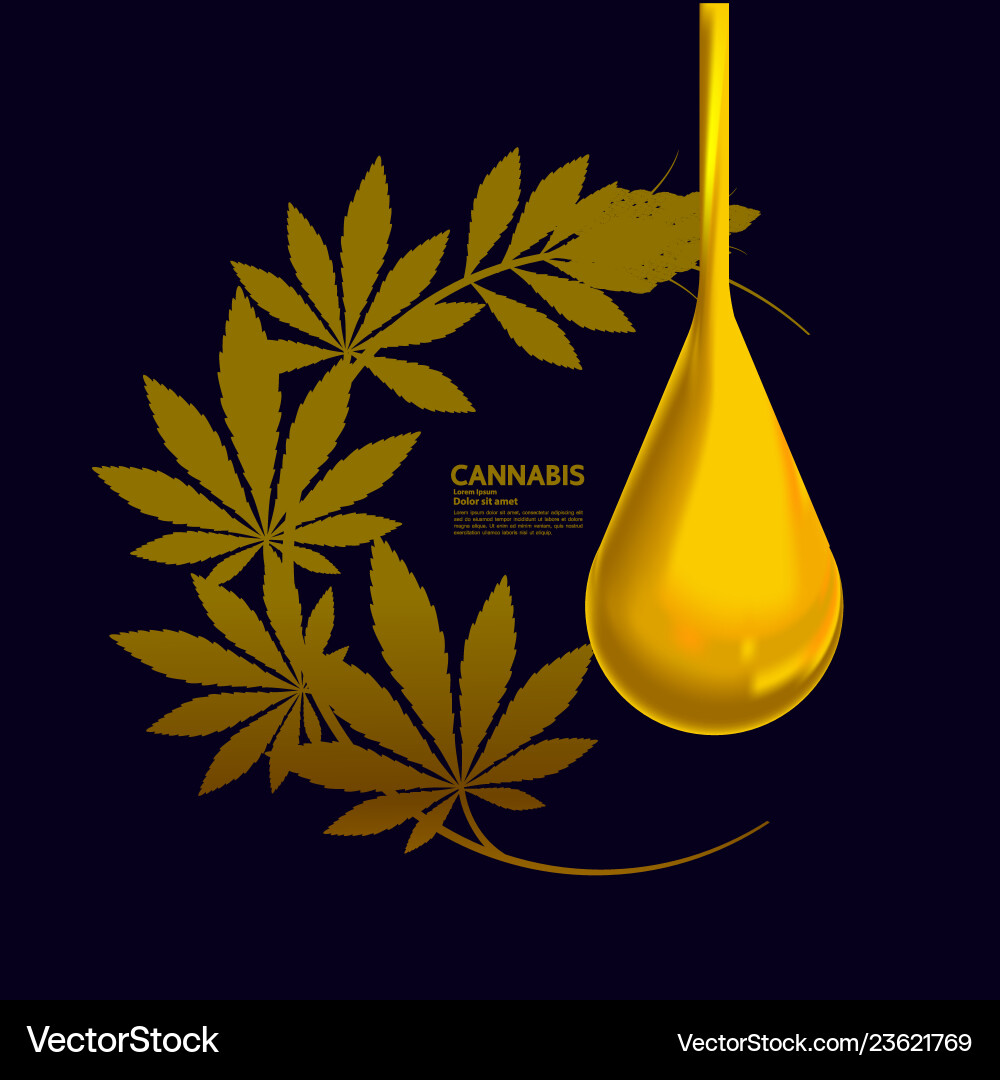 Cannabis Drop - Medical Plant Royalty Free Vector Image