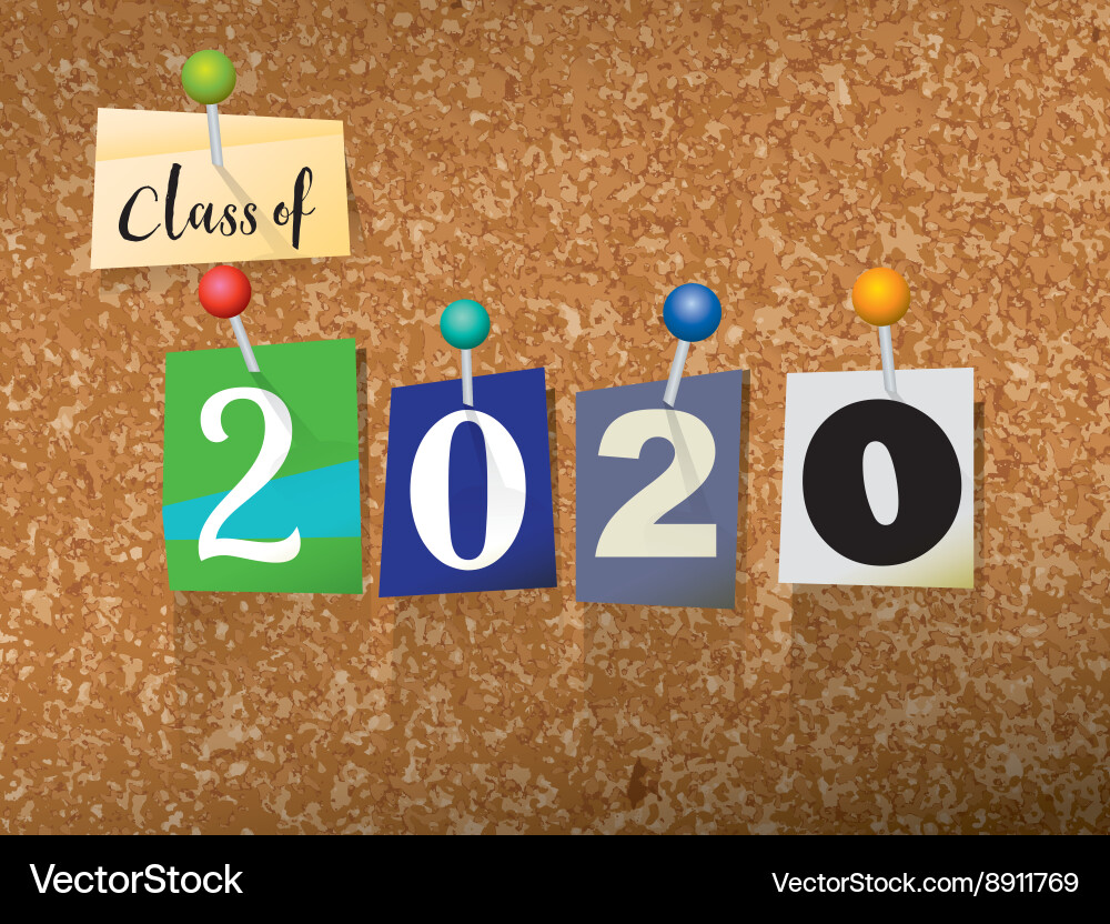 Class of 2020 concept Royalty Free Vector Image