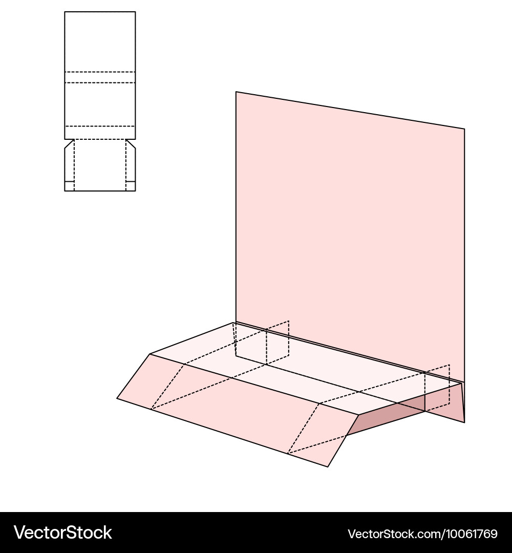 Diecut Craft Box Template Royalty Free Vector Image