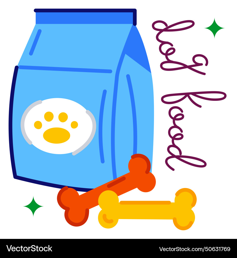 Dog food Royalty Free Vector Image - VectorStock