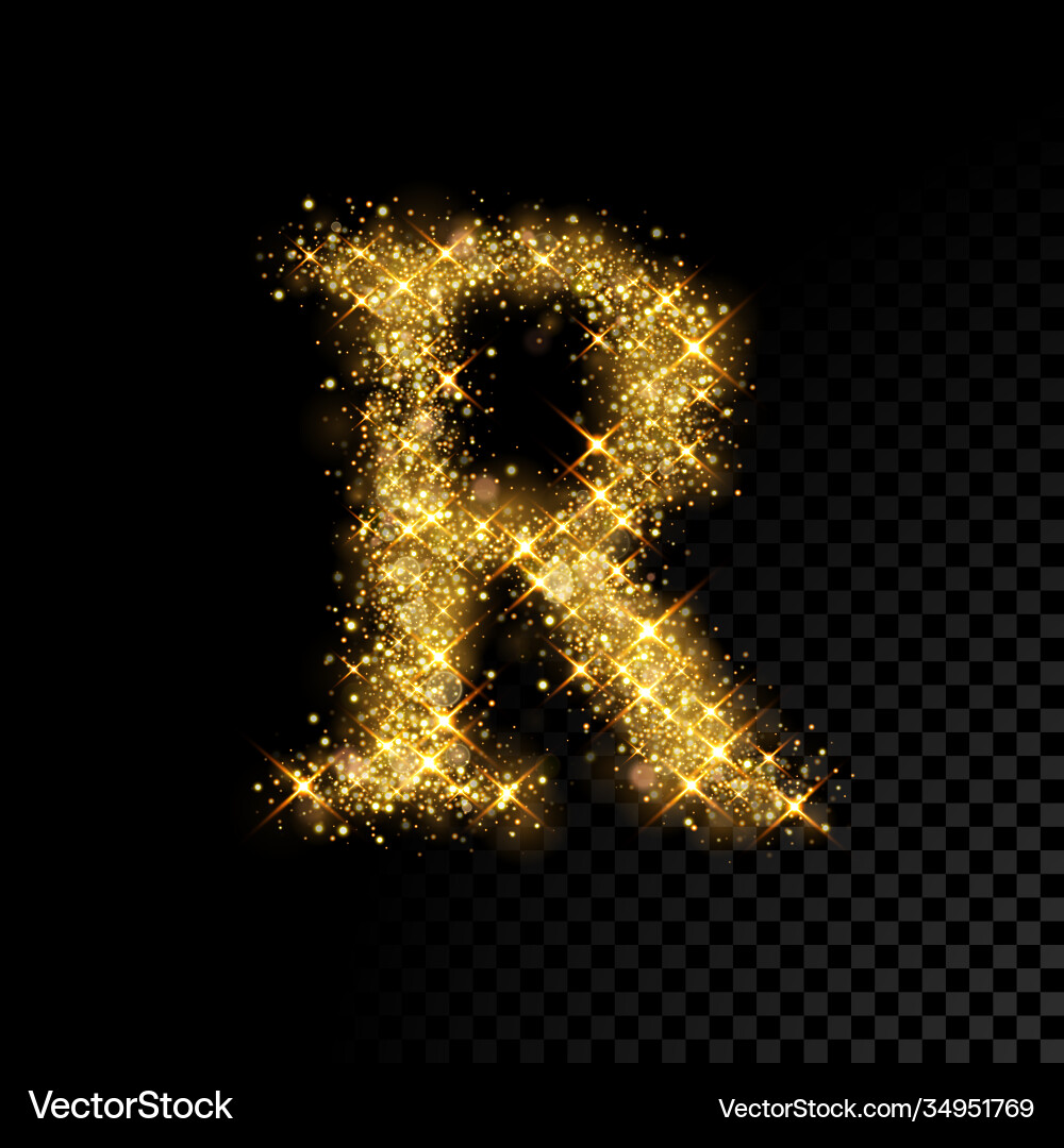 Golden Letter R