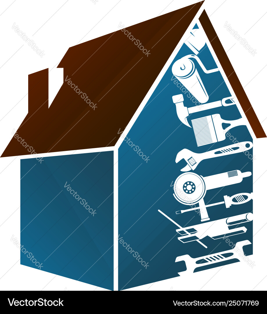 House and tools design Royalty Free Vector Image